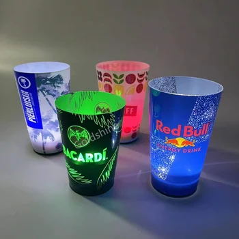 Led Glowing Drink Cups Plastic Luminous Led Flash Light Up Drinking ...