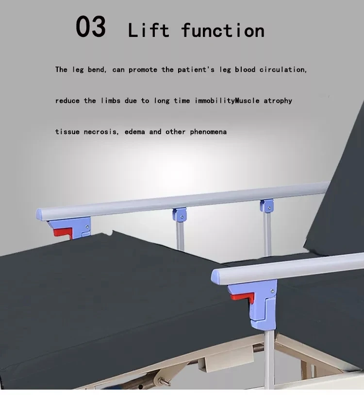 Hot Selling Manual Adjustable Dual Function Hospital Bed With Two ...