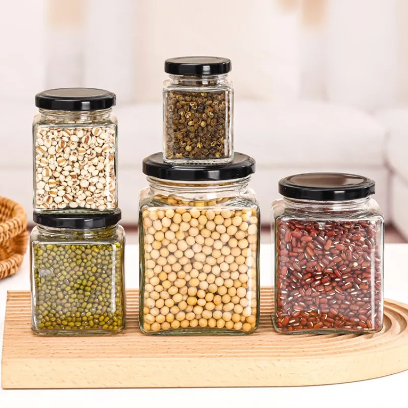 Chinese Factory Quadrate Jam And Jelly Jars 280ml 380ml 500ml 730ml ...