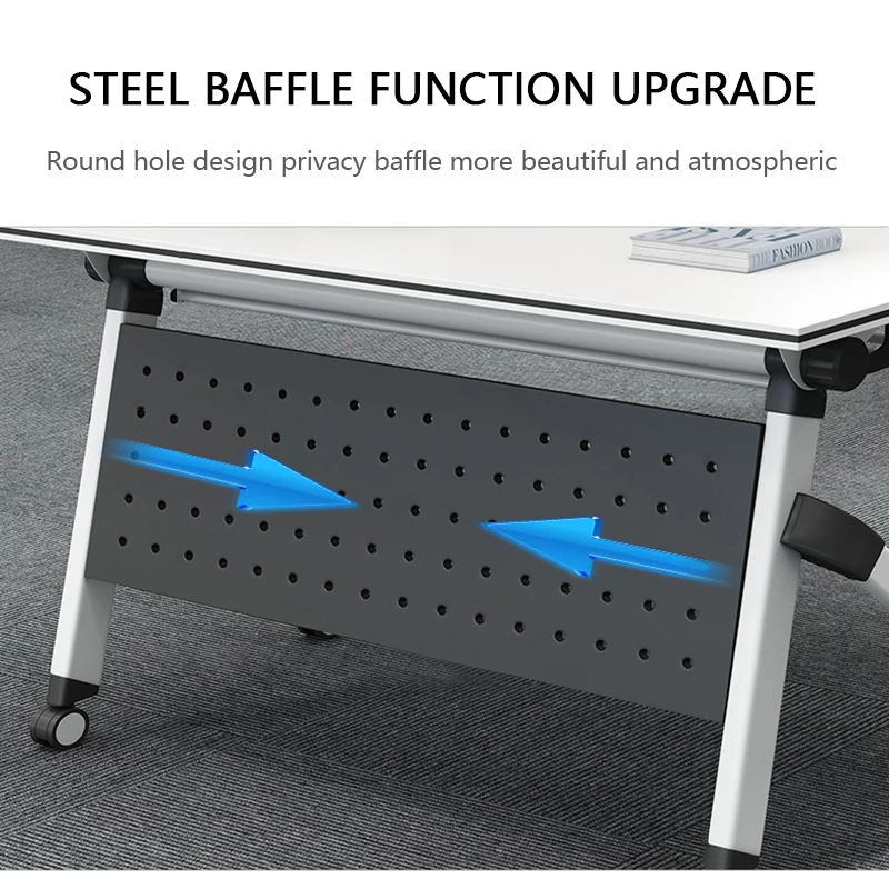 Movable Training Study Desk Tables With Wheels Office Room Stackable ...