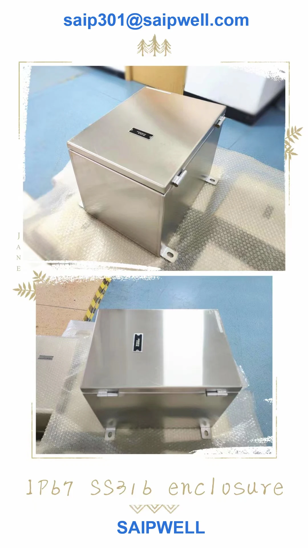 Saipwell Custom Made Nema Waterproof Metal Distribution Box Ss304 Ss316 ...