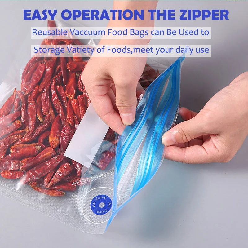 Large Vacuum Seal Food Storage Bag Set Sous Vide Bag Electric Pump Food ...