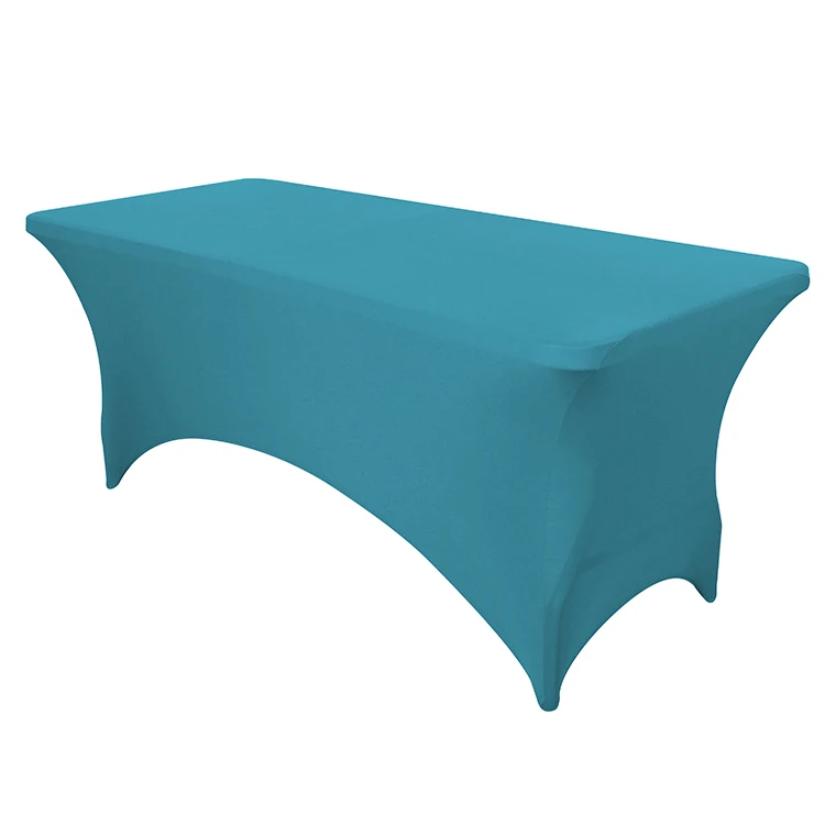 Custom Color 6Ft Rectangular Fitted Table Cover High Elasticity Spandex ...