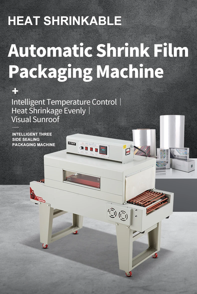 4525-h With Chain Bottle/carton Box Heat Shrink Packing Tunnel Wrapping ...