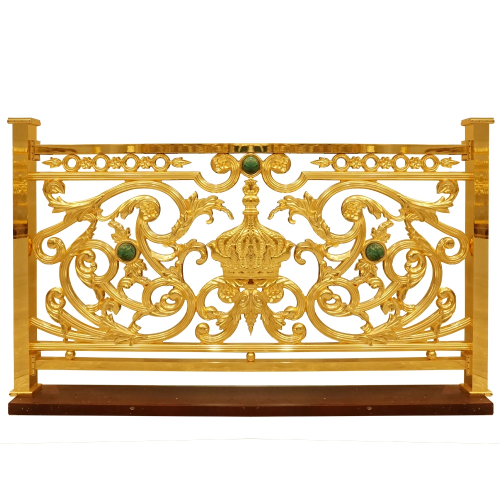 Custom Royal Metal Balusters Carved Brass Stair Railing Balustrades ...