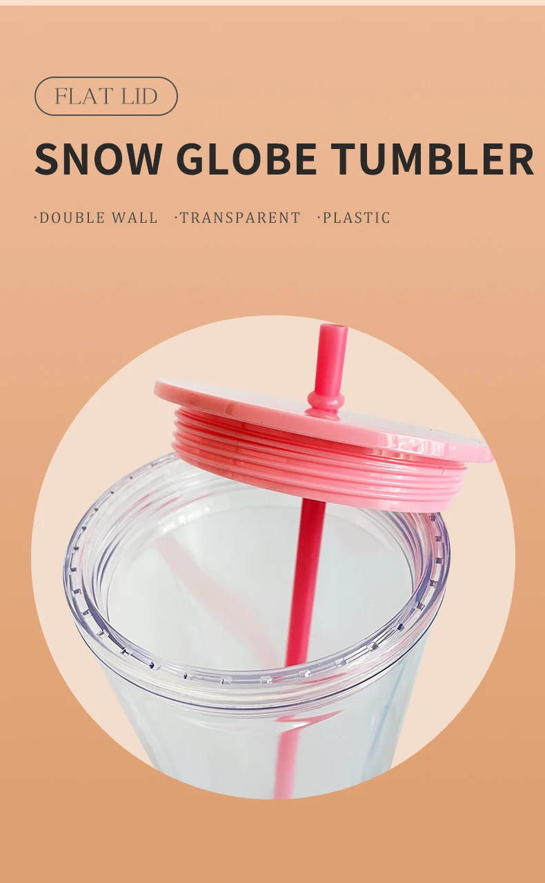 Us Warehouse Clear Colorful Pre-driiled 24oz Glow In Dark Double Wall ...