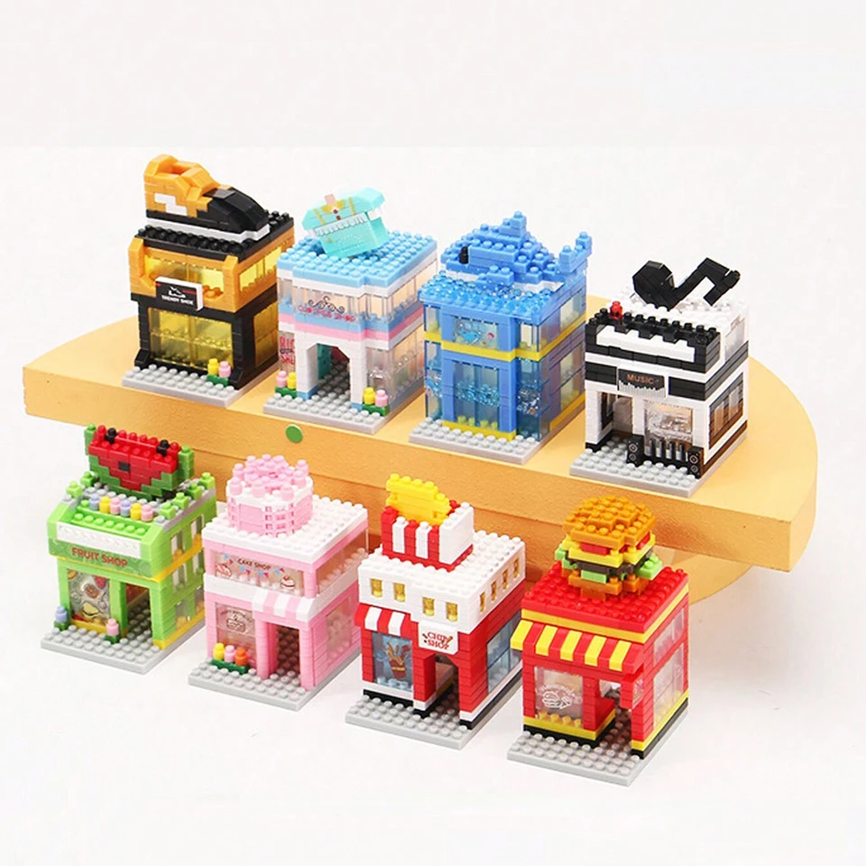 Unisex Mini City 3D Model Architecture Bricks House Building Blocks ...