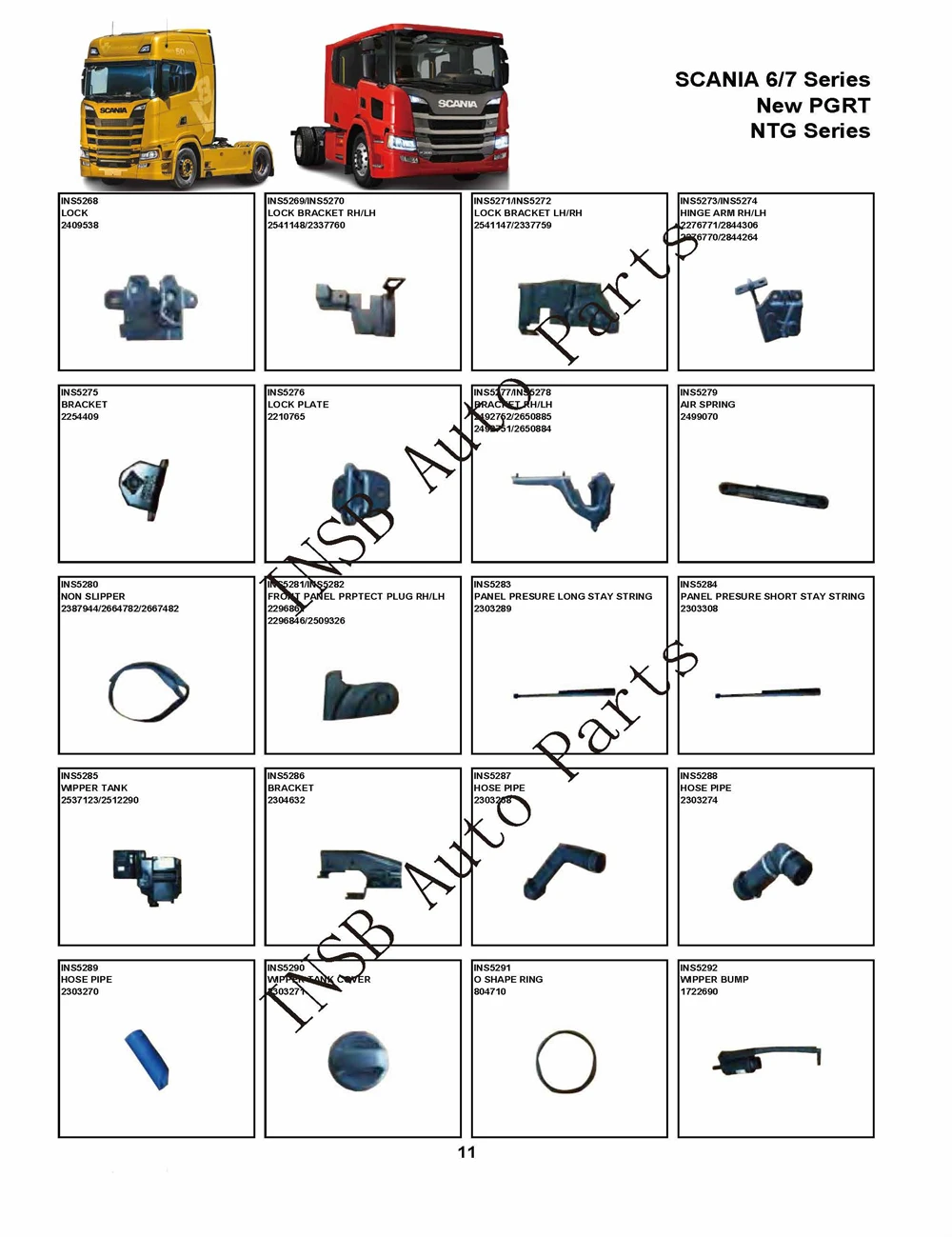 2502345 Front Panel For Scania Ntg Truck For Scania 6 7 Pgrt Series ...