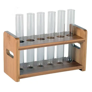 Wooden Colorimetric Glass Test Tube Rack Creative Multifunctional Test ...