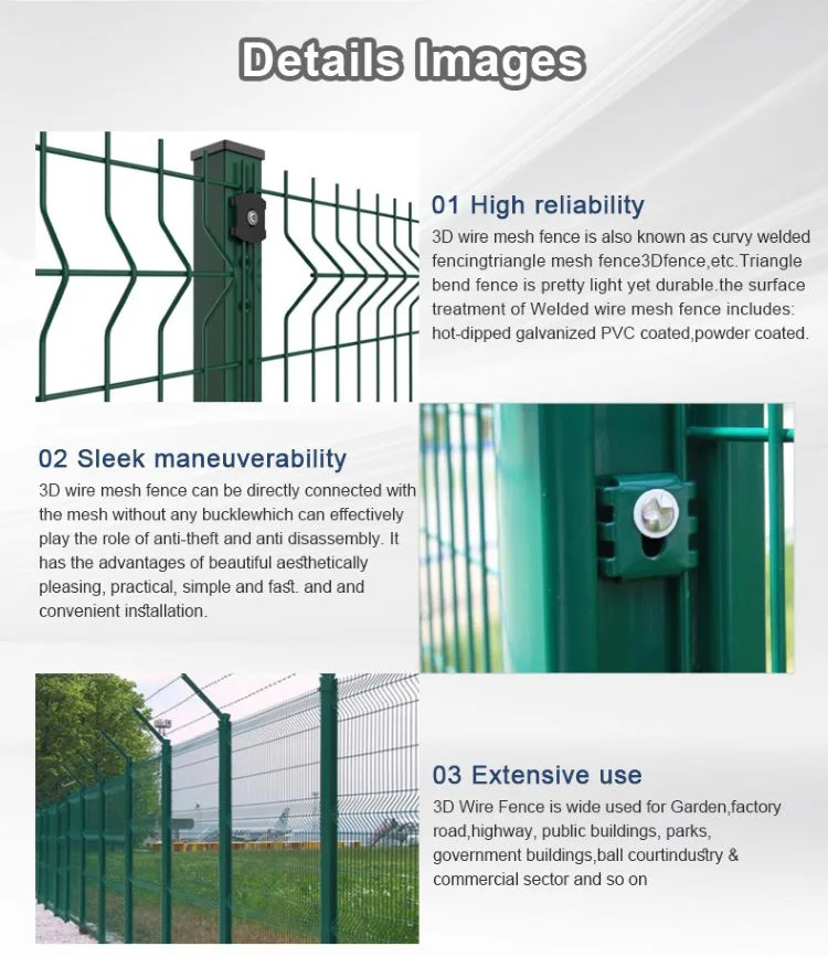 New Design Welded Wire Mesh Fence Panel In 12 Gauge For Garden Farm/ranch/3d Curvy Galvanized ...