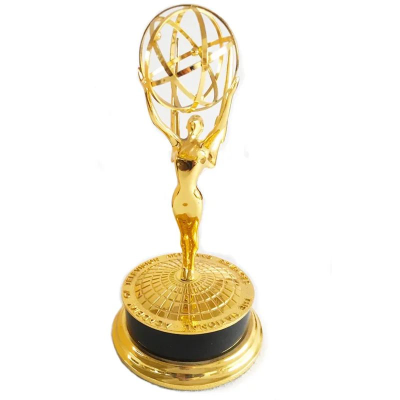 Metal Gold 29cm Emmy Award Trophy with Base for Music Souvenir ODM