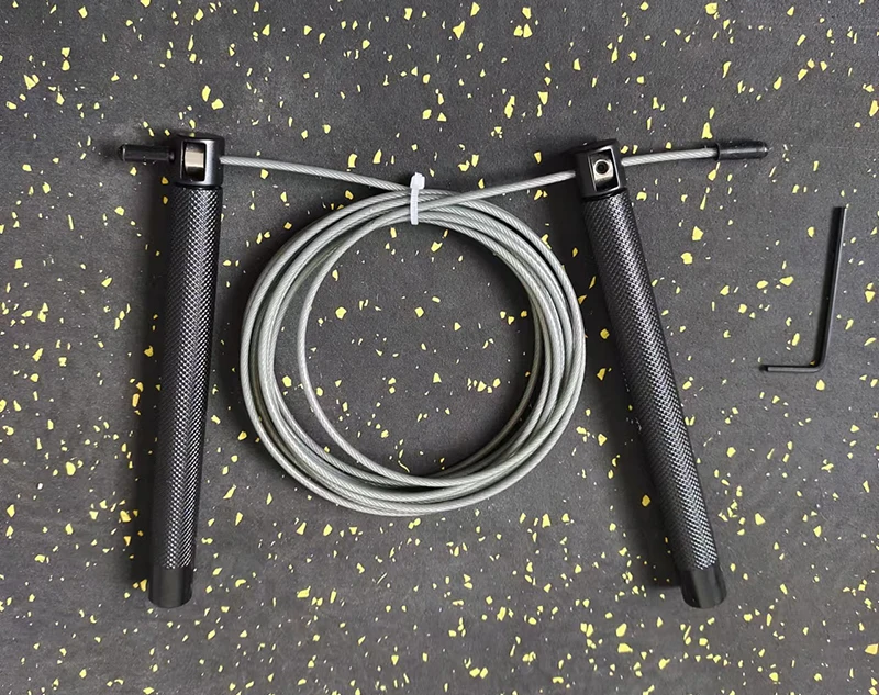 Premium Rosy Red Steel Wire Cable Aluminum Skipping Jump Adjustable ...