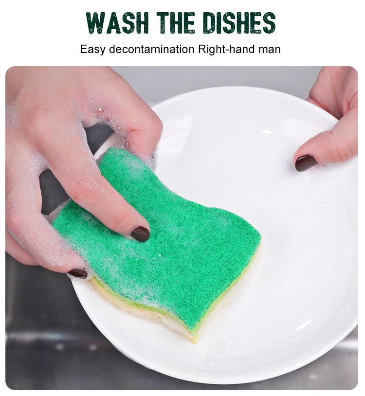 S Shape Scrub - Natural Kitchen Cleaner Wood Pulp Sponge