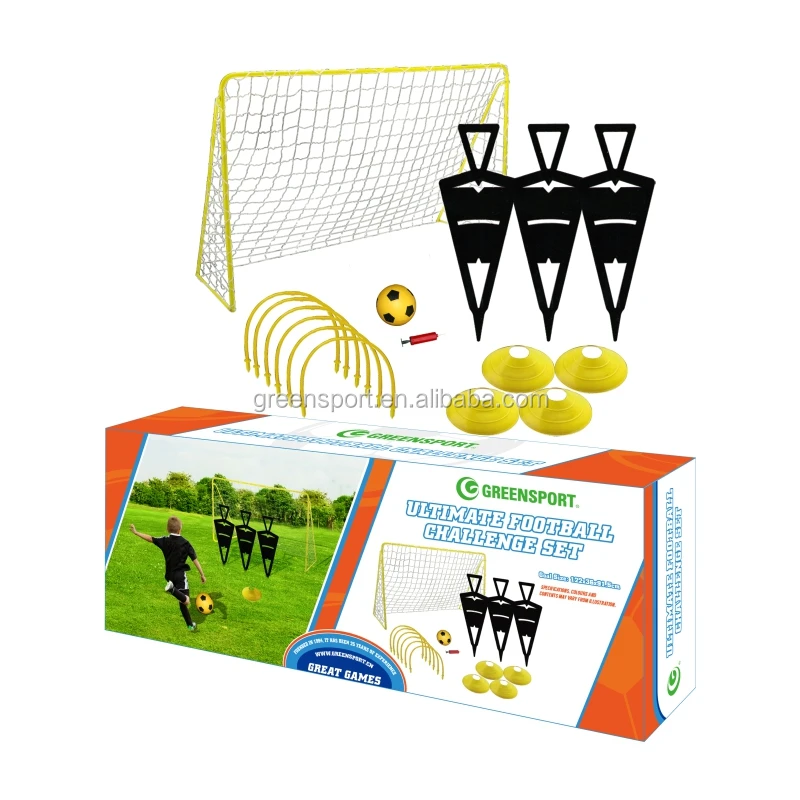Metal Soccer Goal With Training Figures Soccer Cones Ball And Pump For ...