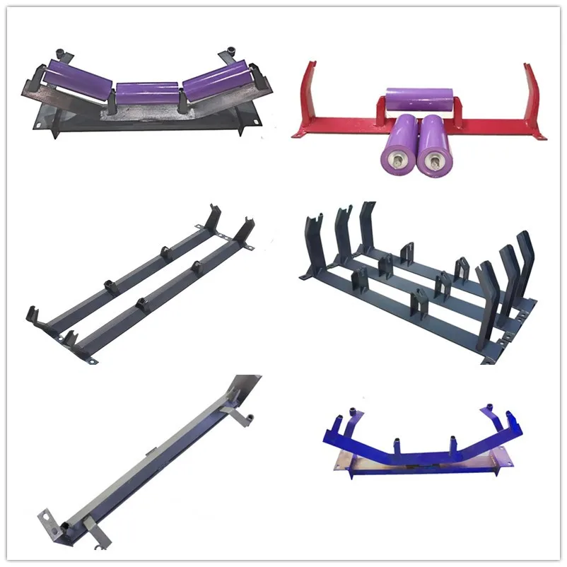 Mining Material Handling Belt Conveyor Trough Idler Roller Support ...