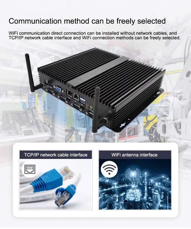 Micro Computer Host Quad Core I3 I5 I7 6com 6usb J1800 J1900 Windowsxp Os Fanless Mini ...