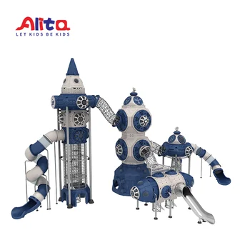 Spacecraft Ufo Kids Outdoor Playground With Stainless Steel Slide China ...