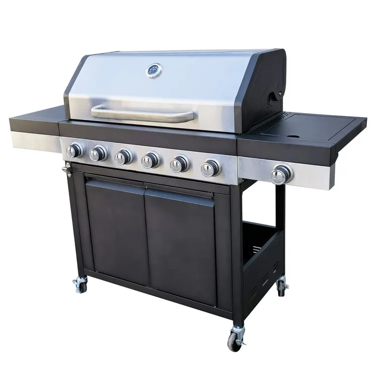 Komenjoy 6 Burner Gas Grill with Side Burner - Perfect for Parties