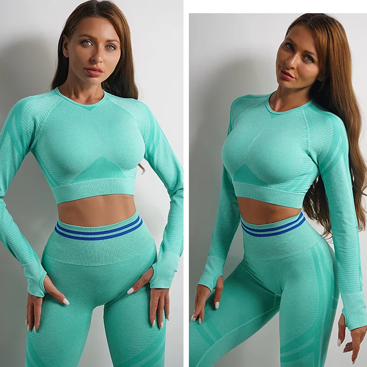 High Quality 2 Piece Gym Set Women Seamless Activewear