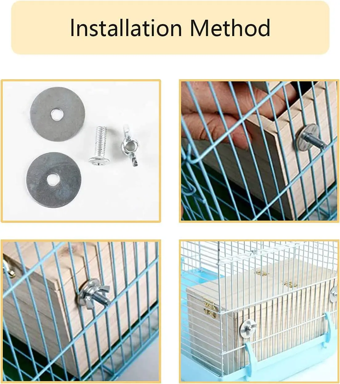 Wooden Parrot Minimalist Living Quarters Breeding Cages For Birds Small ...