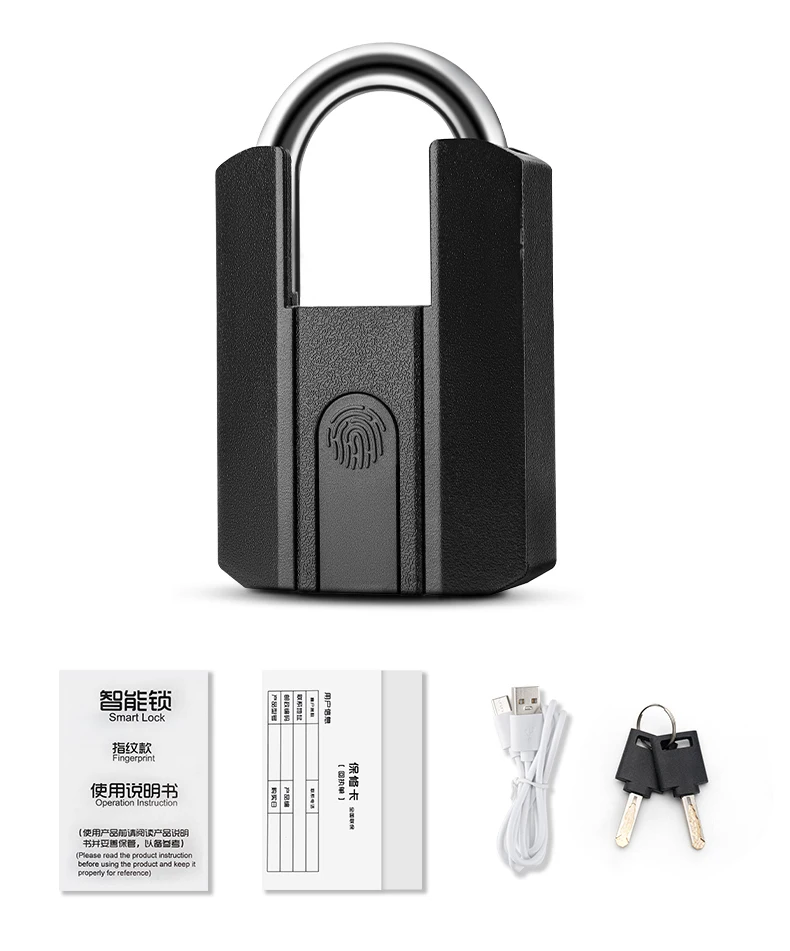 High Quality Finger Print Lock Padlock Dustproof Waterproof Unique ...