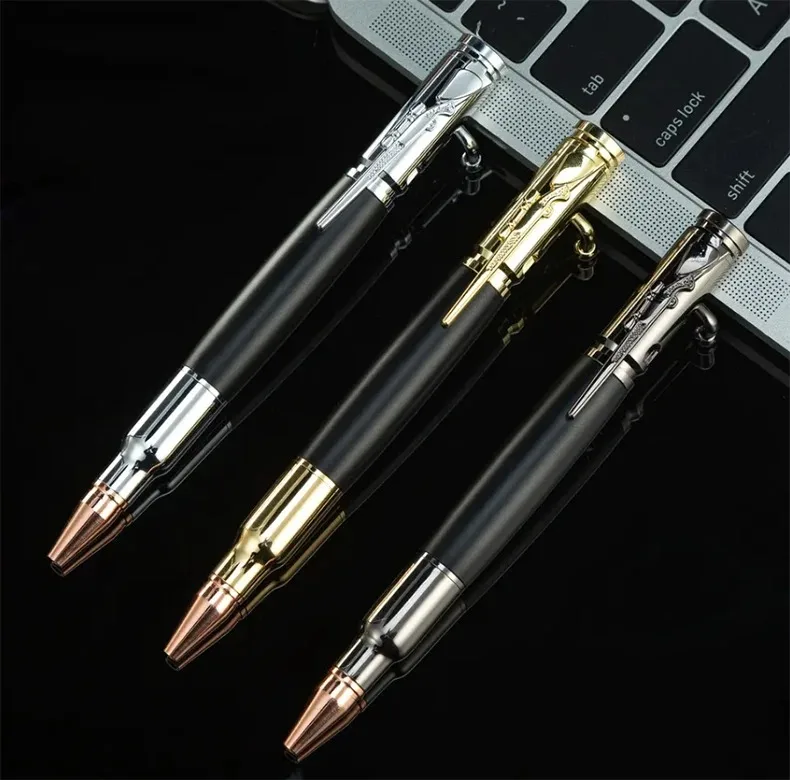 High Quality Bullet Shaped Bolt Action Tactical Ballpoint Pen Metal ...