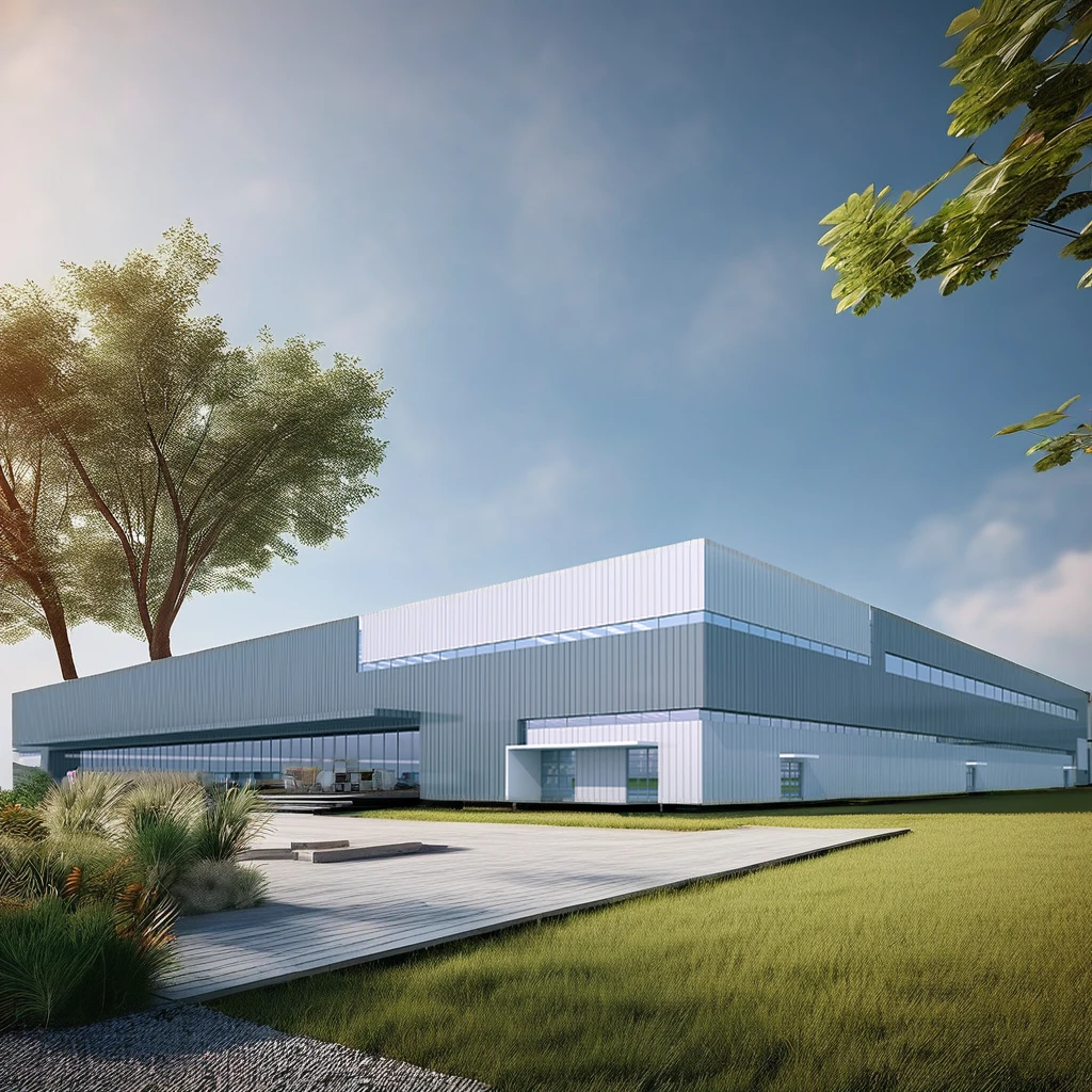 Modern Two-Storey Prefabricated Steel Structure Warehouse Industrial ...