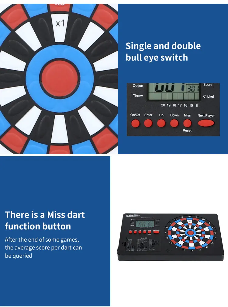 Wall Mounting Digital Dart Scorer Standing Feet Integrated Touch Scorer ...