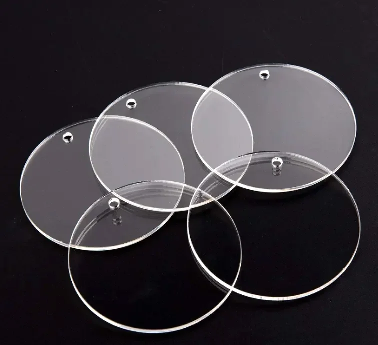 100 Laser Cut Clear Acrylic Blank Round Discs for Crafts