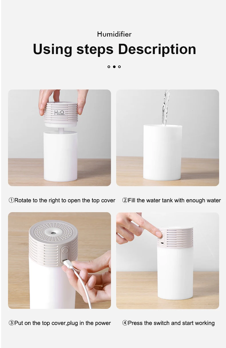 Automatic Nano Mist Car Ultrasonic Humidifier Usb Portable Cup Air ...