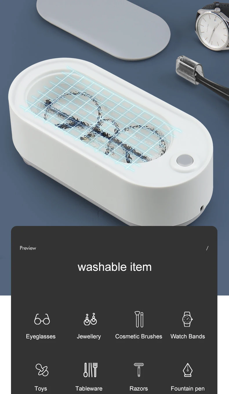 Ultrasonic Glasses Cleaning Machine Professional Sonic Cleaner With One ...