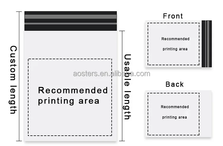 Custom Printed Biodegradable Pe Courier Satchels Black Poly Mailers ...