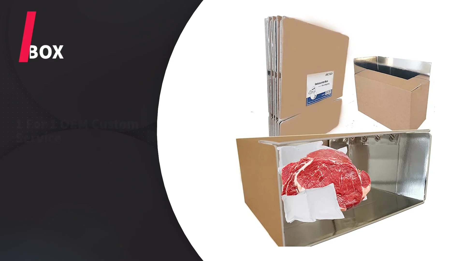 Custom Food Isothermal Corrugated Cardboard Seafood Meat Packaging ...