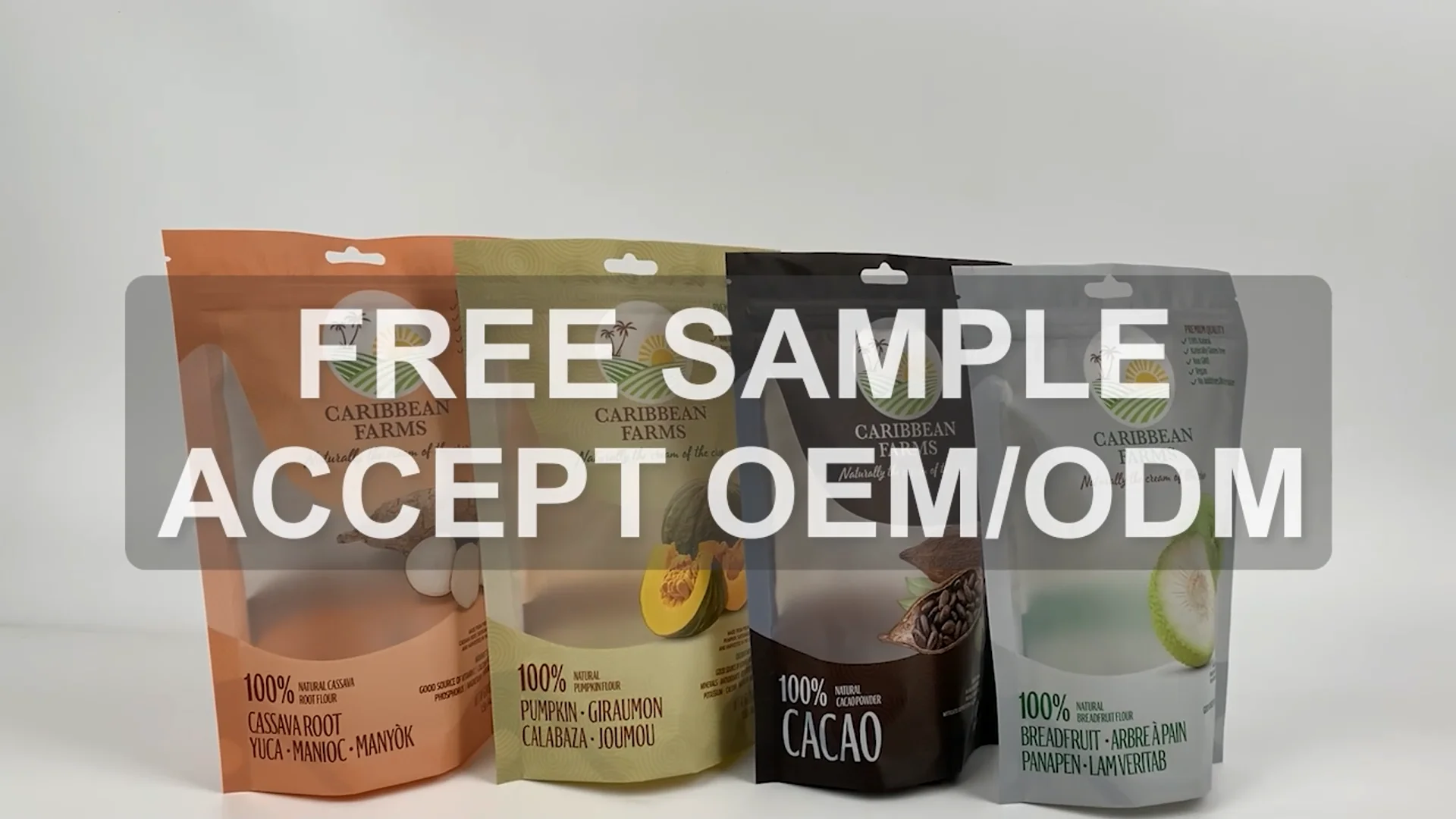 Clear Window 250g Spices Seasoning Packaging Bag Custom Printing Paper ...