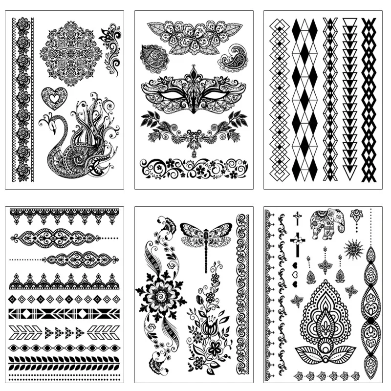 Personalized Temporary Sexy Body Tattoos Stickers Girl Lace Serious ...