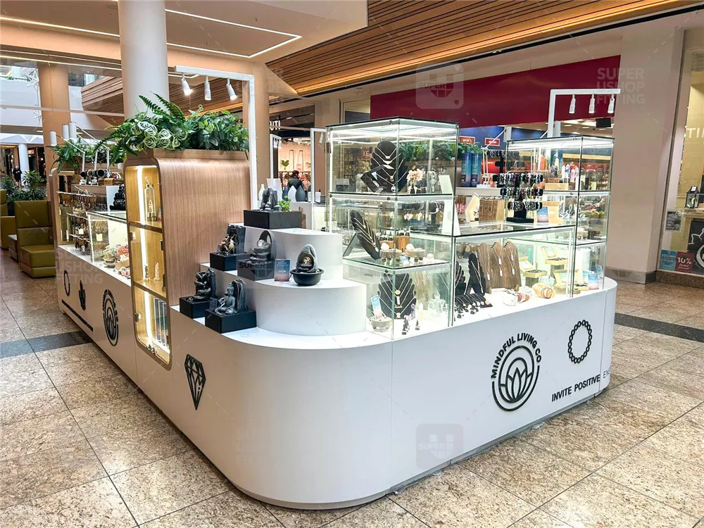 Custom Luxury Mall Kiosk Store Furniture Showroom Display Jewellery ...