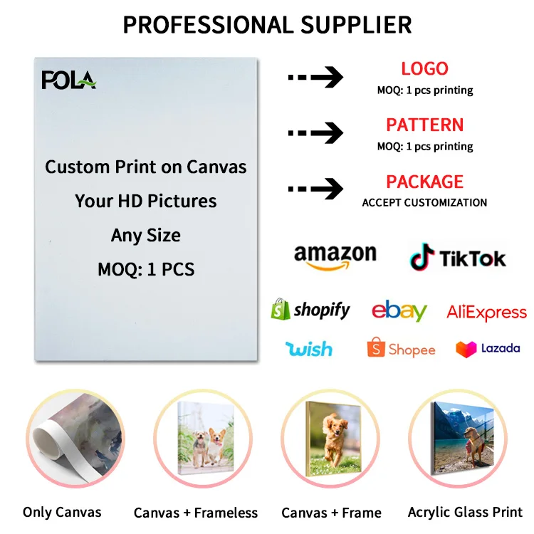 Pola Modern Led Canvas Painting With Light Fish Wall Art Picture Framed ...