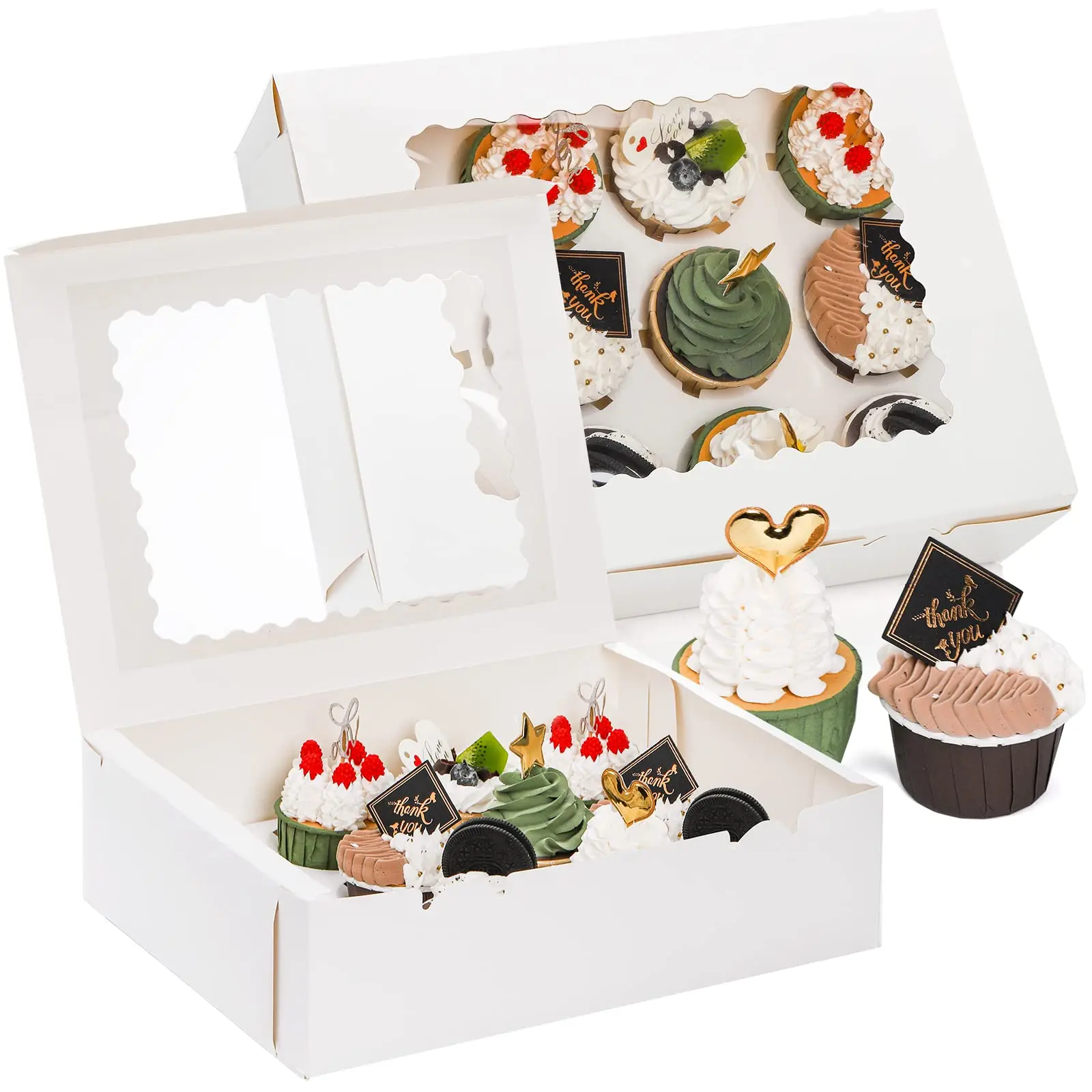 Recycle Eco-friendly Cardboard Paper Cake Cupcake Packaging Box For ...