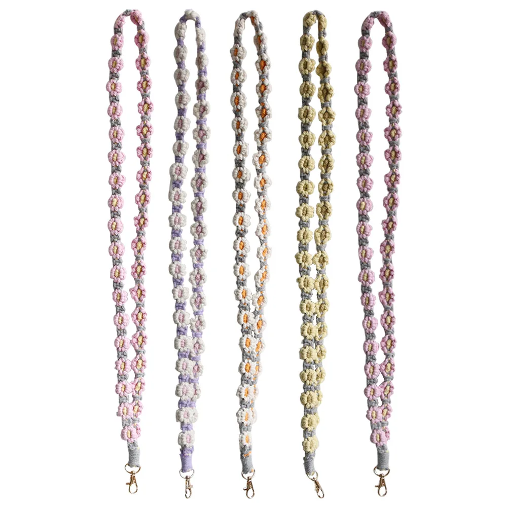 Hot Sale Bohemia Style Hand Woven Flower Keychain Cute Long Mobile ...