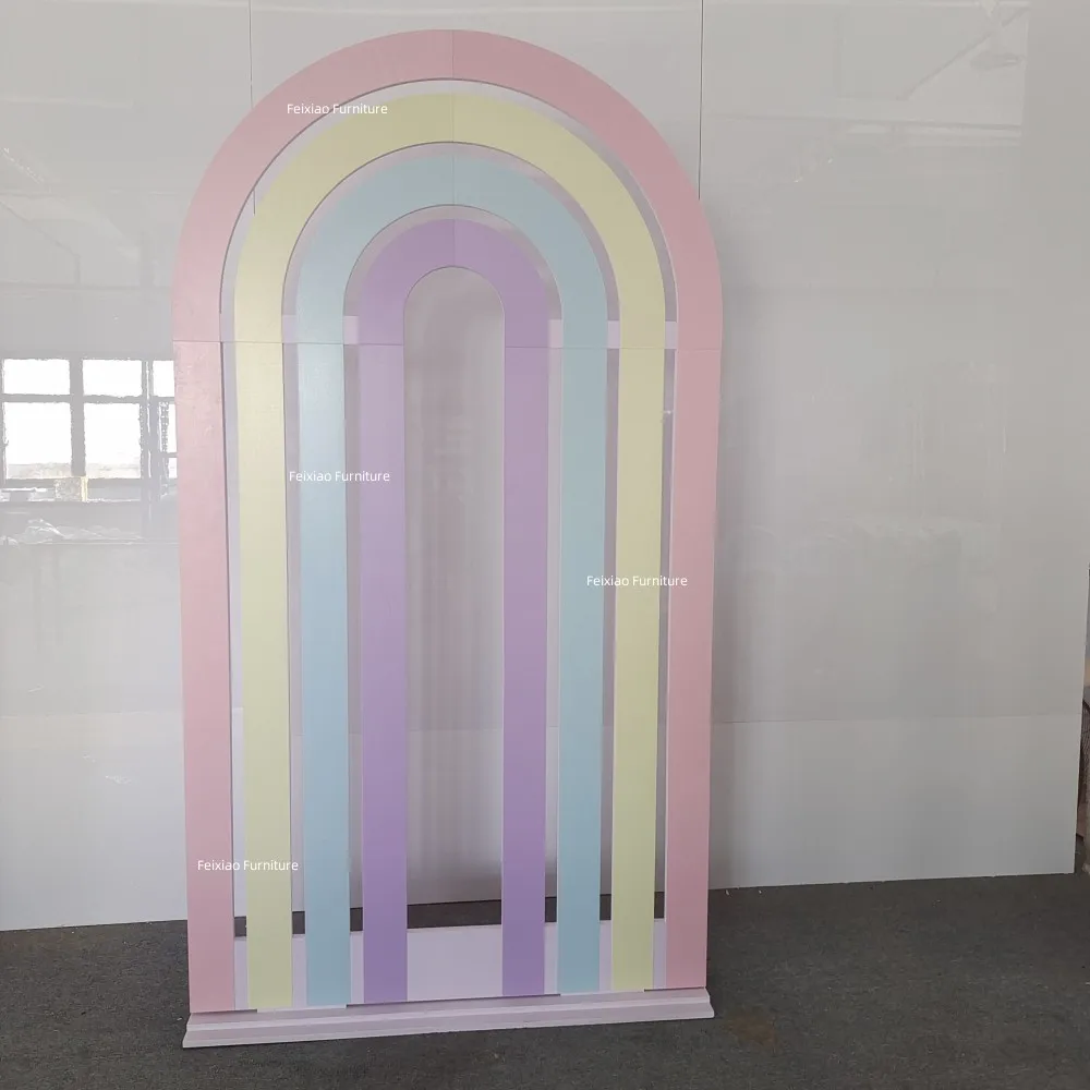 Modern Baby Shower Furniture Multi-colors Rainbow Pvc Backdrop - Buy ...