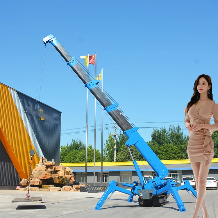 Diesel Power Telescopic Boom Hydraulic Lifting Crane Mobile Spider ...