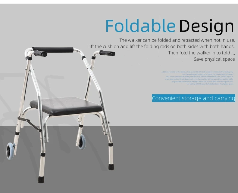 Foldable Auxiliary Walking Aid Aluminum Alloy Safety Handrail Walker ...