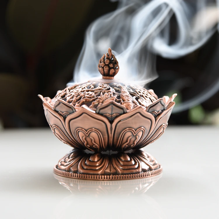 Home Décor Home & Living Chinese antique handmade lotus incense burner ...