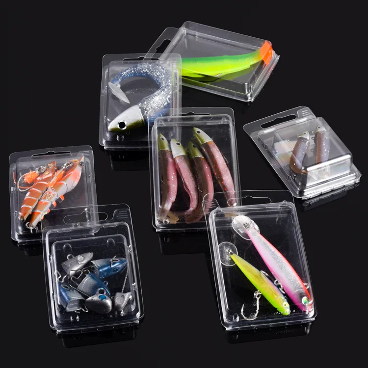 Custom Clear PET Clamshell Box for Fishing Lure Blister Box Packaging OEM