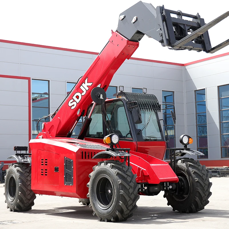 Chinese Construction Site Used Telescopic Forklift Telehandler 5 Ton Four Wheel Drive Telescopic ...