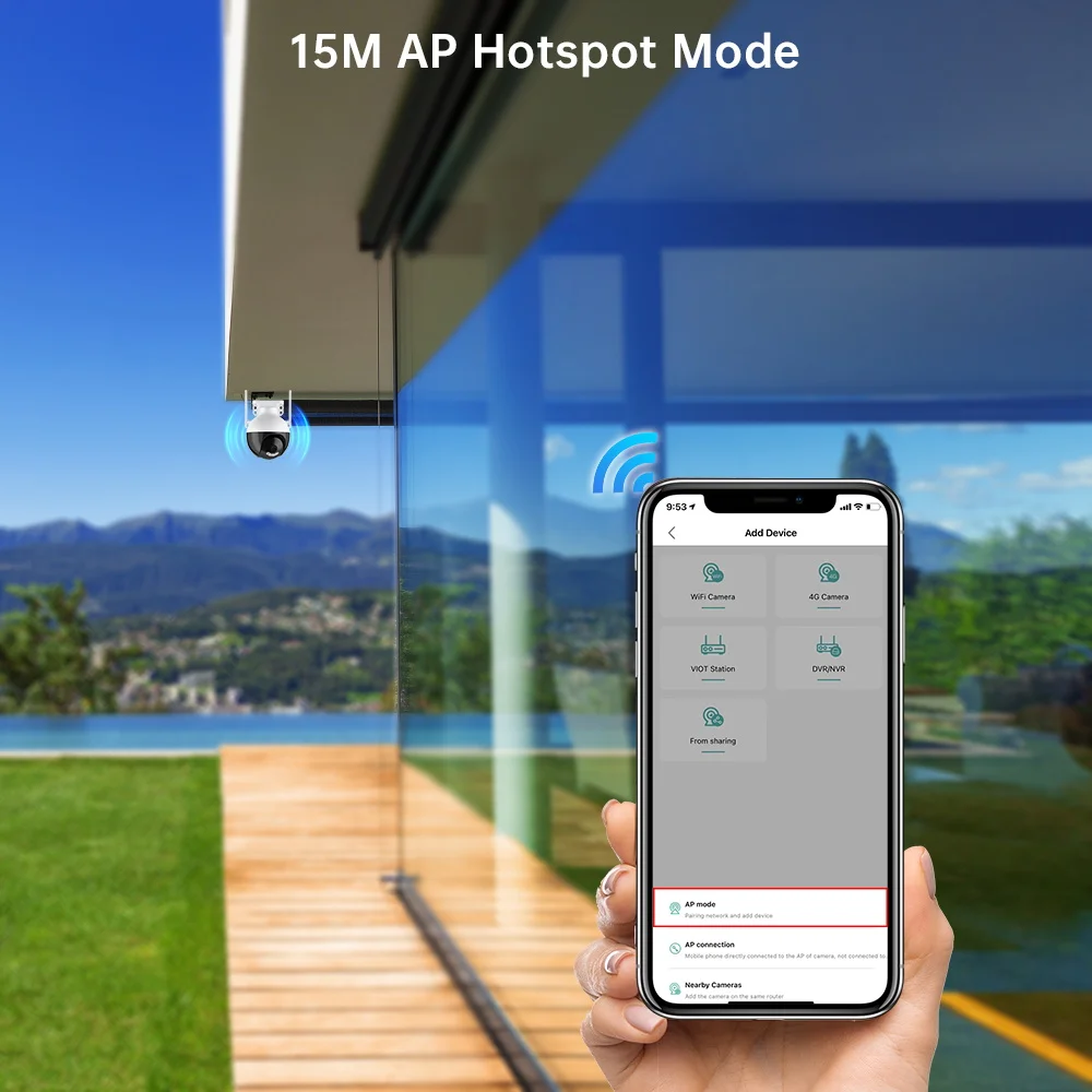 Home Security Outdoor Camera Wifi Wireless Auto Tracking 360 Pan Tilt ...