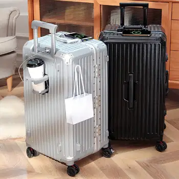 Hand Carry Aluminium Professional Usb 28 Tsa Suit Case With Cup Holder ...