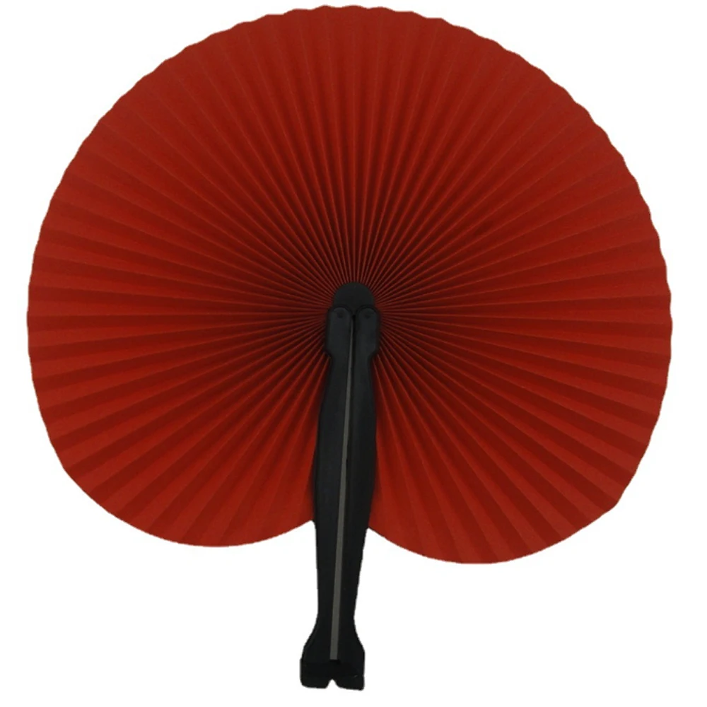Round Shaped Accordion Folding Handheld Paper Hand Fans