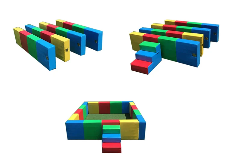 White Pastel Color Children Soft Play Package for Toddlers