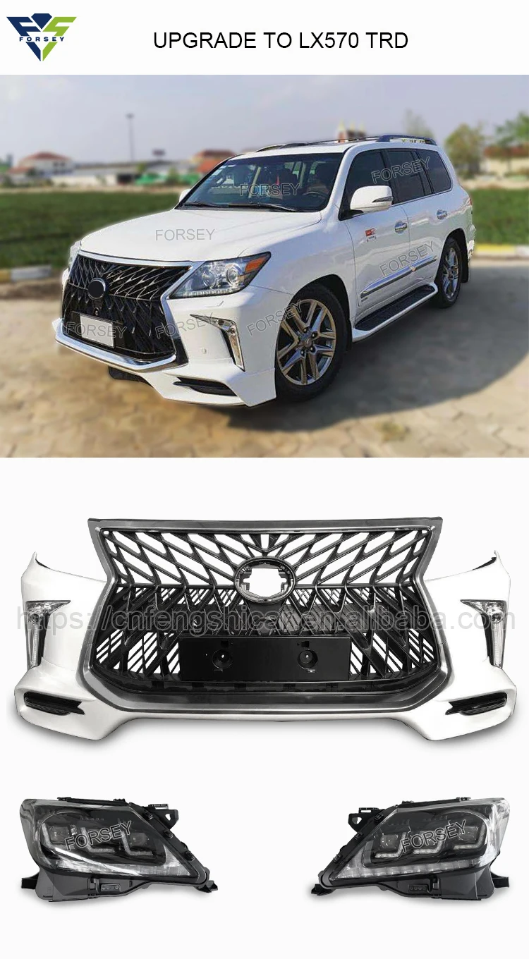 Upgrade Your Lexus LX 570 Front Bumper Bodykit (2012-2015) with 2018 T ...